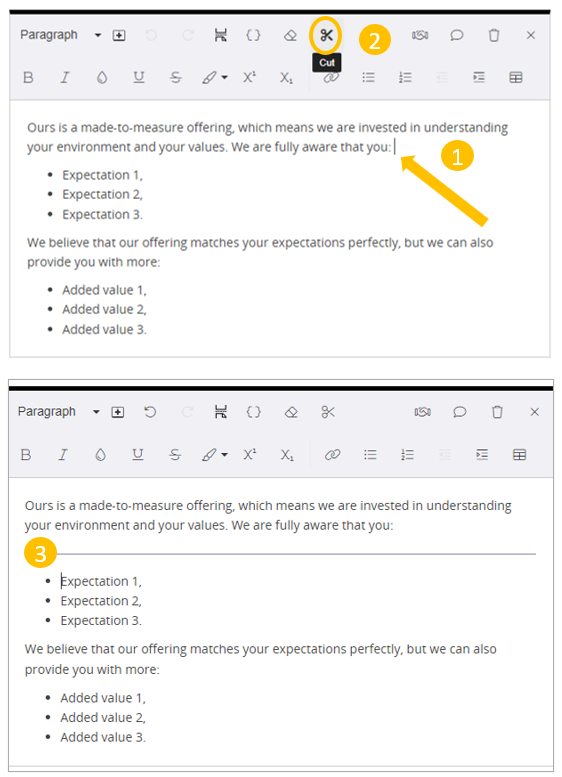 How to break up a paragraph – Help Center XaitProposal