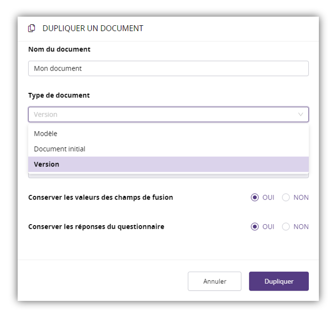 Comment dupliquer un document ? – Help Center XaitProposal